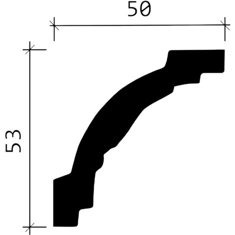 Corniche 150188 Profhome Moulure décorative style Rococo-Baroque blanc 2 m