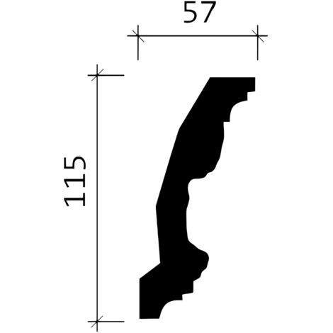 Corniche 150124F Profhome Moulure décorative flexible style Rococo ...