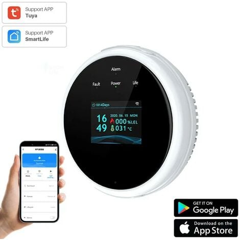 Tuya Rilevatore di Gas Naturale e Propano Smart Wifi