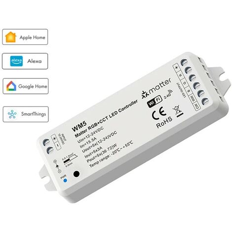 Tuya Controller per LED RGB+CCT Smart Matter WiFi
