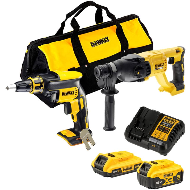 Kit DeWalt DCF620 + DCH133 con baterías DCB184 y DCB183 XR y bolsa ...