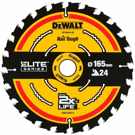 Hoja de sierra circular DeWalt DT10624-QZ 165x20mm 24T Madera