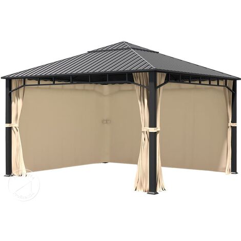 TOOLPORT 4 Seitenteile für Gartenpavillon Sunset Superior 4x4 m ...