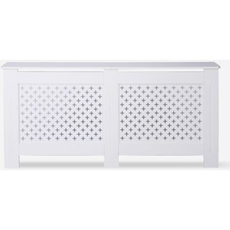 Cache radiateur en bois blanc 172x19x81,5h Fencer XXL