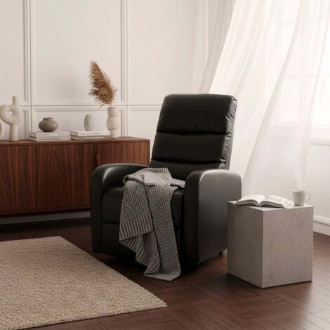 Fauteuil électrique inclinable avec releveur et roulettes en similicuir ...