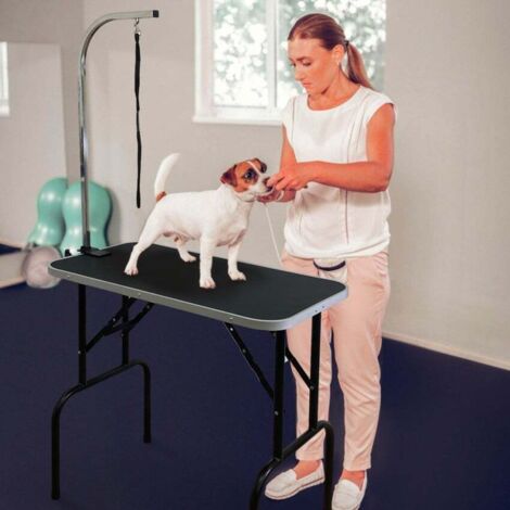 Table de toilettage pliante avec laisse pour chiens et chats Mastiff - Noir