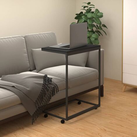 Tavolino Basso Caffè,Tavolino da Salotto,Tavolo con Ruote Nero 55x35x70 ...