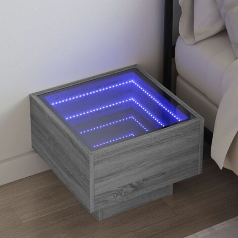 Comodino con LED Infinity Rovere Sonoma 40x40x30 cm vidaXL739019