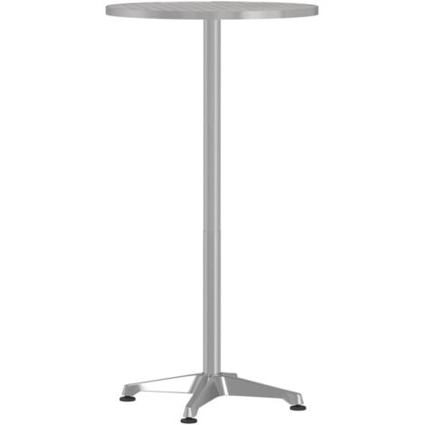 Tavolo da Bar per Esterni Regolabile Ø59,5x70/109,5cm Alluminio vidaXL ...