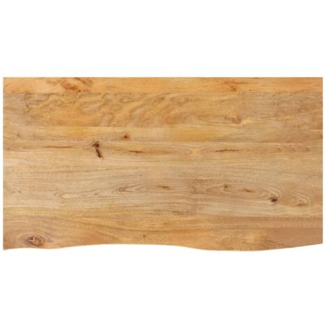 Piano Tavolo Bordi Vivi 120x60x2,5 cm Legno Massello di Mango vidaXL184496