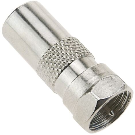 CableMarkt - Connettore adattatore antenna per cavo coassiale tipo F con ingresso Maschio