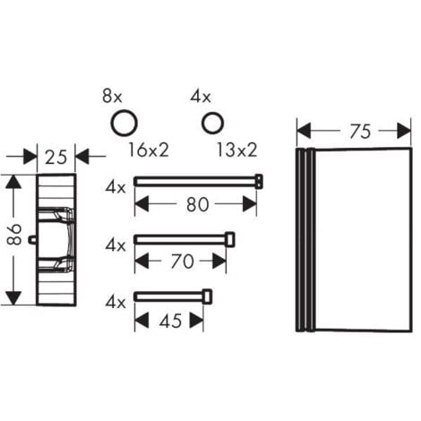 hansgrohe AXOR iBox iBox extension de corps de base universelle