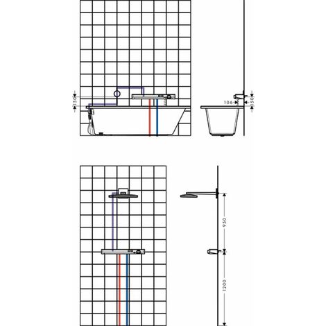 Hansgrohe ShowerTablet Select - Mitigeur thermostatique 700 pour 2 ...