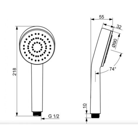 HANSA HANSABASIC Douchette à main, 1 jet, chromé, 55610100