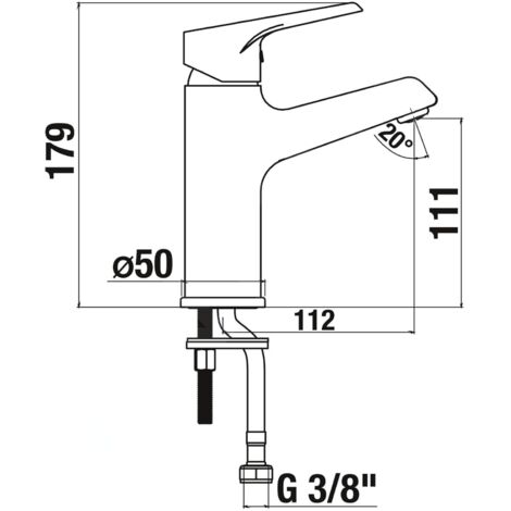 Jika Cube - Mitigeur de lavabo, chrome H3111W10041101