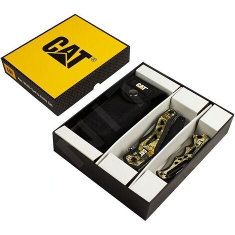 Caterpillar Outils - Set multifonction, 2 couteaux, étui CT240358