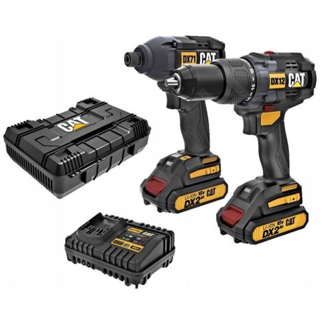 Caterpillar – Pack de perceuse à percussion 18V avec clé à chocs – 2 ...