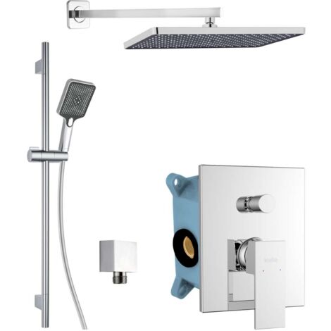 kielle Arkas I - Set de douche avec mitigeur encastré, 2 sorties, avec accessoires et corps d ...