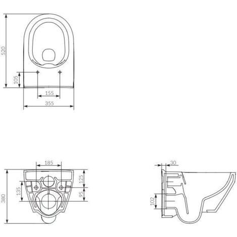 Cersanit Crea - WC suspendu avec abattant SoftClose, CleanOn, blanc ...