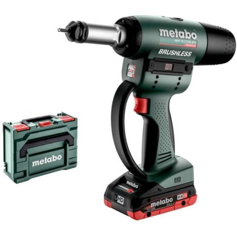 Metabo Outillage - Riveteuse sans fil 18V, 2 batteries 4,0 Ah LiHD ...