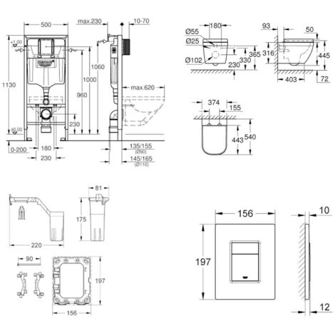 Grohe Rapid SL - Set bâti-support, cuvette, abattant SoftClose et ...