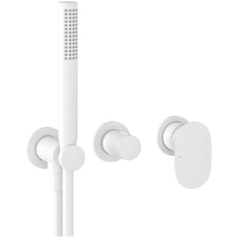 Robinet de douche encastrable double sortie blanc mat Ravak Spring ...