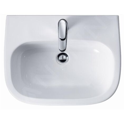 Duravit D-Code - Lavabo 600x460 mm, avec un trou pour robinet, blanc ...