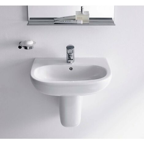 Duravit D-Code - Lavabo 55x43 cm, avec un trou pour robinet, blanc ...