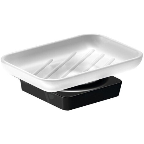 Sapho Zen - Porte-savon avec support, verre dépoli/noir 166459