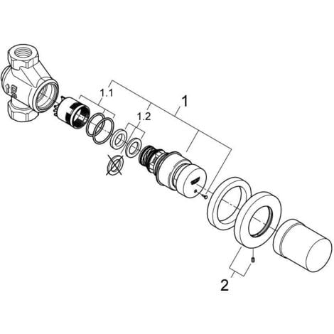 Grohe Euroeco Cosmopolitan T - Robinet mural refermable, chrome 36268000