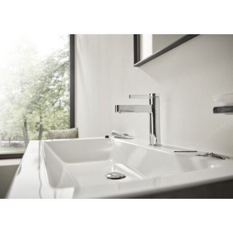 Hansgrohe Finoris - Mitigeur de lavabo 100, vidage Push-Open, EcoSmart ...
