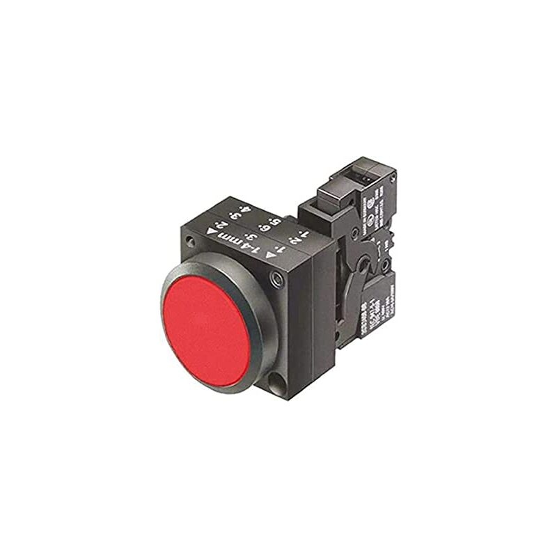 Pulsante luminoso rosso Ø22mm 1L+1R SIE3SB32210AA21 per emergenza