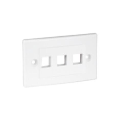 Placca 503 Bianca Per 3 Keystone Orizzontale 4NetPOWPL503W3O
