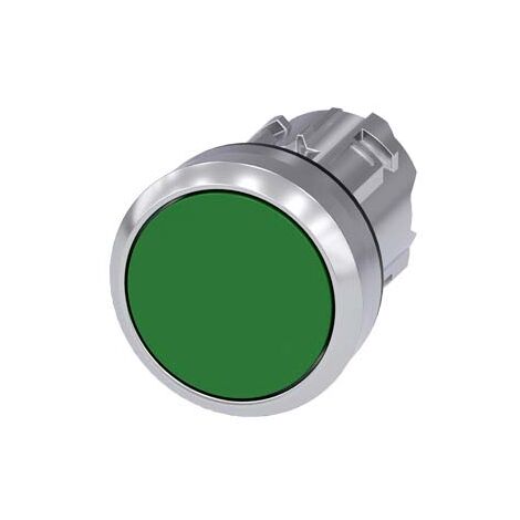 Pulsante, 22 mm, rotondo, in metallo, lucido, verde, pulsante, tipo ...