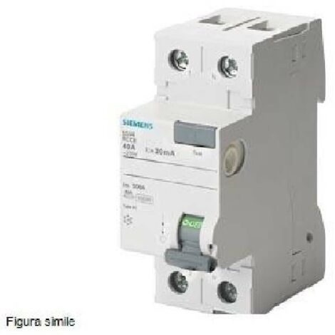 Interruttore Differenziale Puro 40A 0,3 Tipo AC - SIEMENS 5SV46140