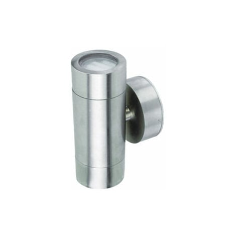 Lampada Applique Diffusore Luce Acciaio Attacco GU10 max 2x11W IP 65