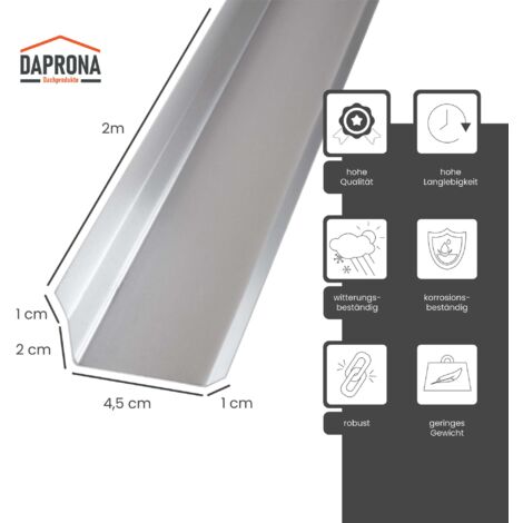 DAPRONA Dachblech Ortgangblech Giebelblech, 2m Silber Dacheindeckung ...