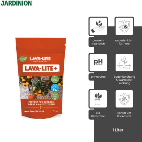 Jardinion Lavagranulat, 100% natürlich, Pflanzgranulat, Lavastein ...