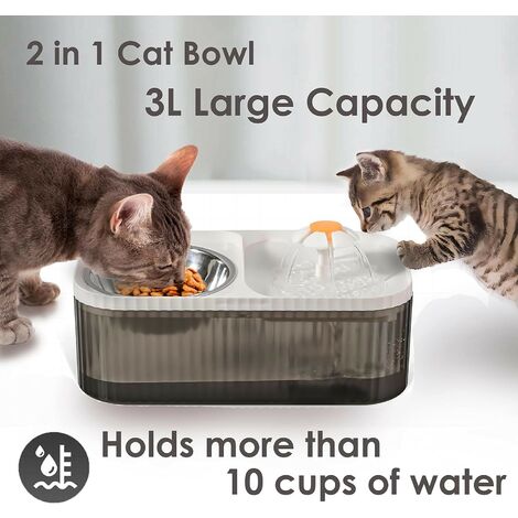 Ultra-leise Automatischer Wasserspender Katze, Futterautomat Haustiere Wasserspender ...
