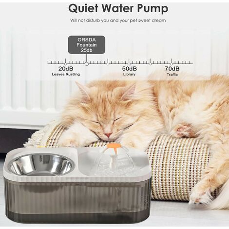 Ultra-leise Automatischer Wasserspender Katze, Futterautomat Haustiere Wasserspender ...