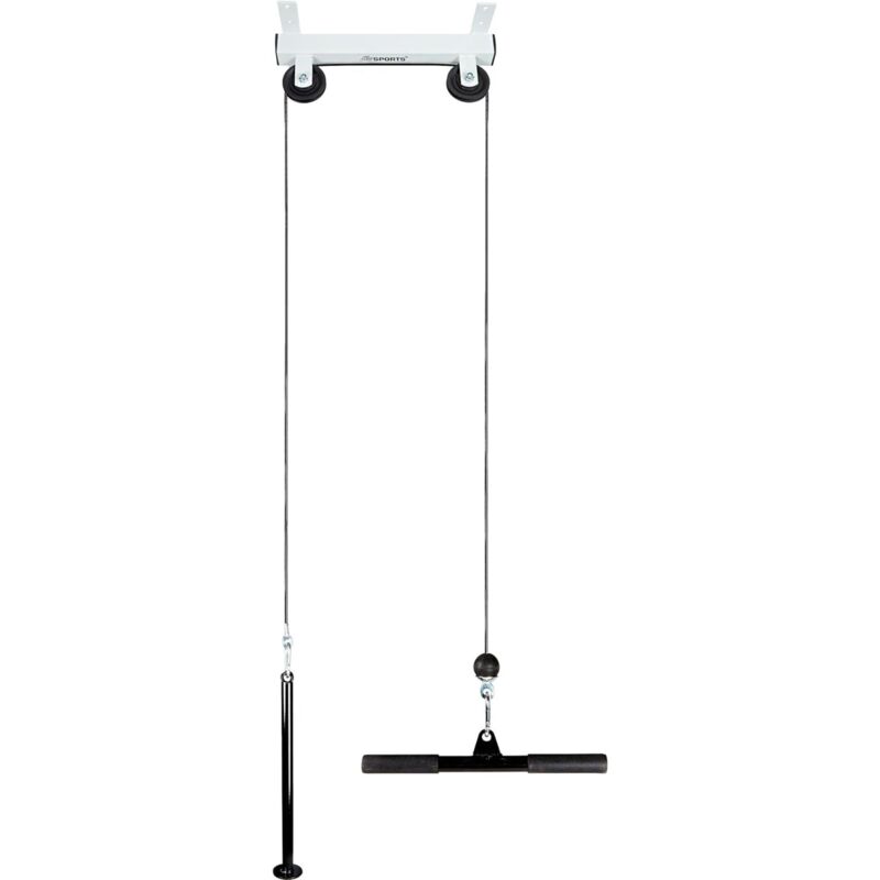 ScSPORTS® Pulley Station, Cable system fitness, Ceiling mount, White ...