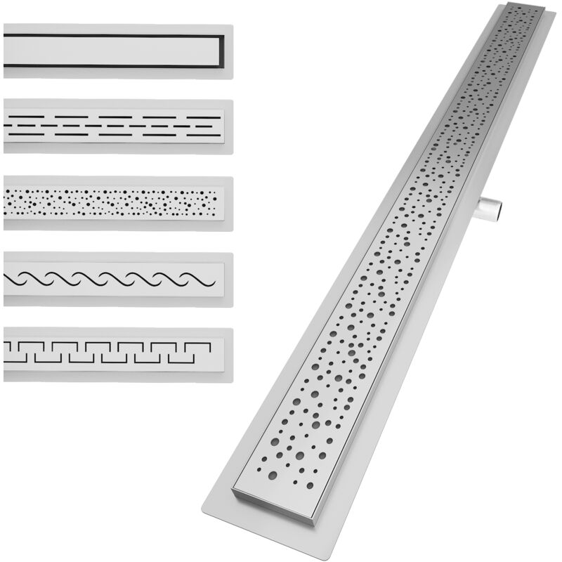 Aquamarin® Canal de Ducha - de Acero Inoxidable, Rectangular, Sifón ...