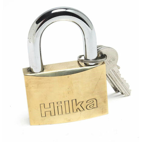 Hilka 60mm Heavy Duty Brass Padlock