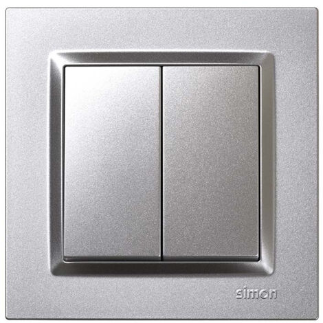 Doble conmutador simon s10 aluminio