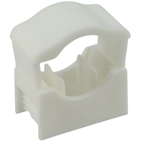 100 Abrazaderas de fijación Nicoll COLLCLIP® en PVC blanco