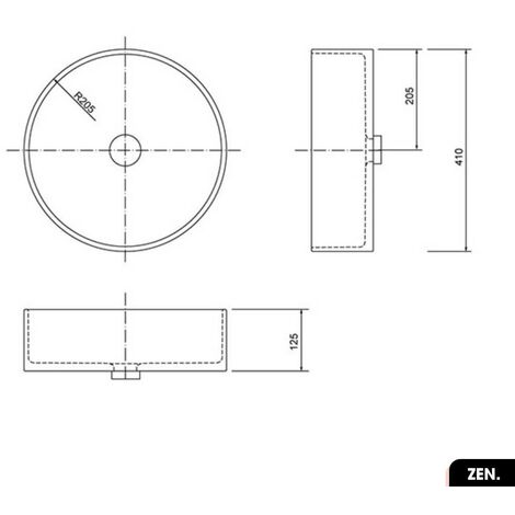 Vasque à poser design blanc brillant ZEN 41x12.5 cm avec son siphon ...