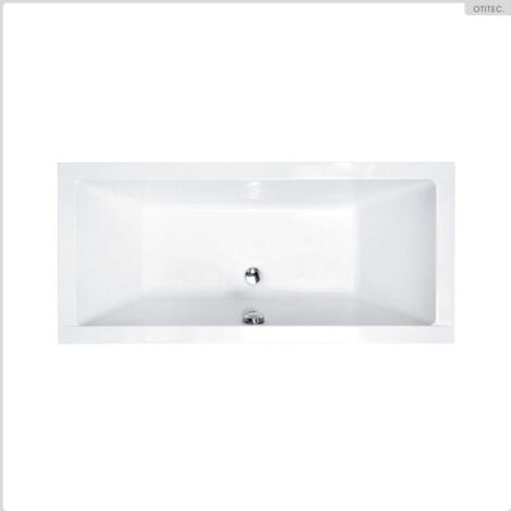 Baignoire rectangulaire - 190 x 90 cm - avec Habillage - Pieds - Vidage ...
