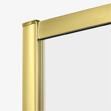 Porte de douche dorée 110 cm 2 volets coulissante droite KAPRI GOLD
