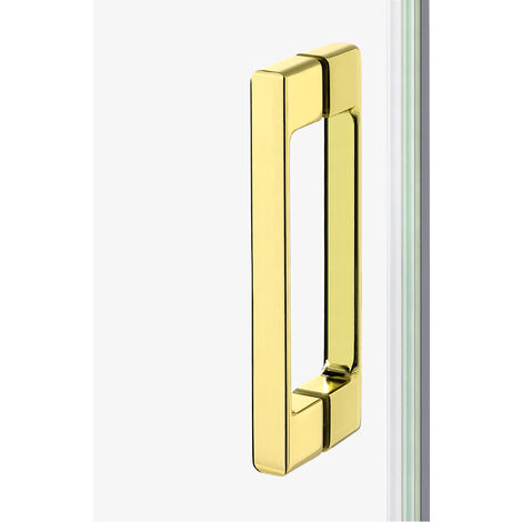 Porte de douche dorée 110 cm 2 volets coulissante droite KAPRI GOLD
