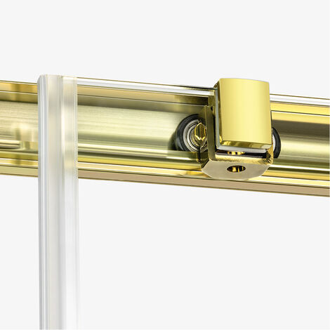 Porte de douche dorée 110 cm 2 volets coulissante droite KAPRI GOLD